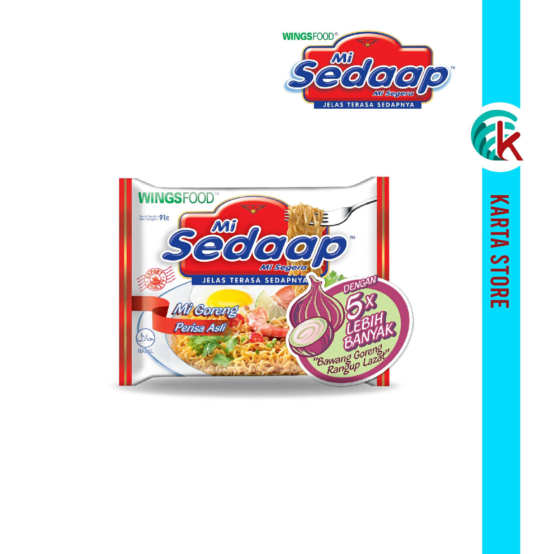 Mi Sedaap Goreng Asli 90g x 5 packs - Karta Supermall