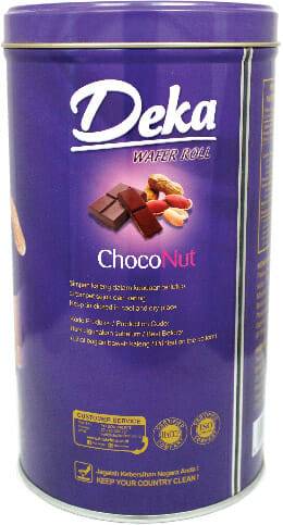 Deka Wafer Rolls ChocoNut 330g can - Karta Supermall