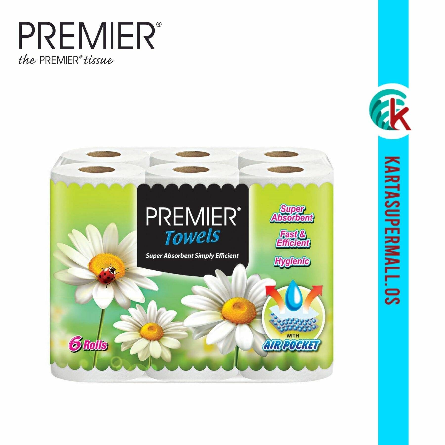 Premier Kitchen Towel 6 Roll x 60's - Karta Supermall