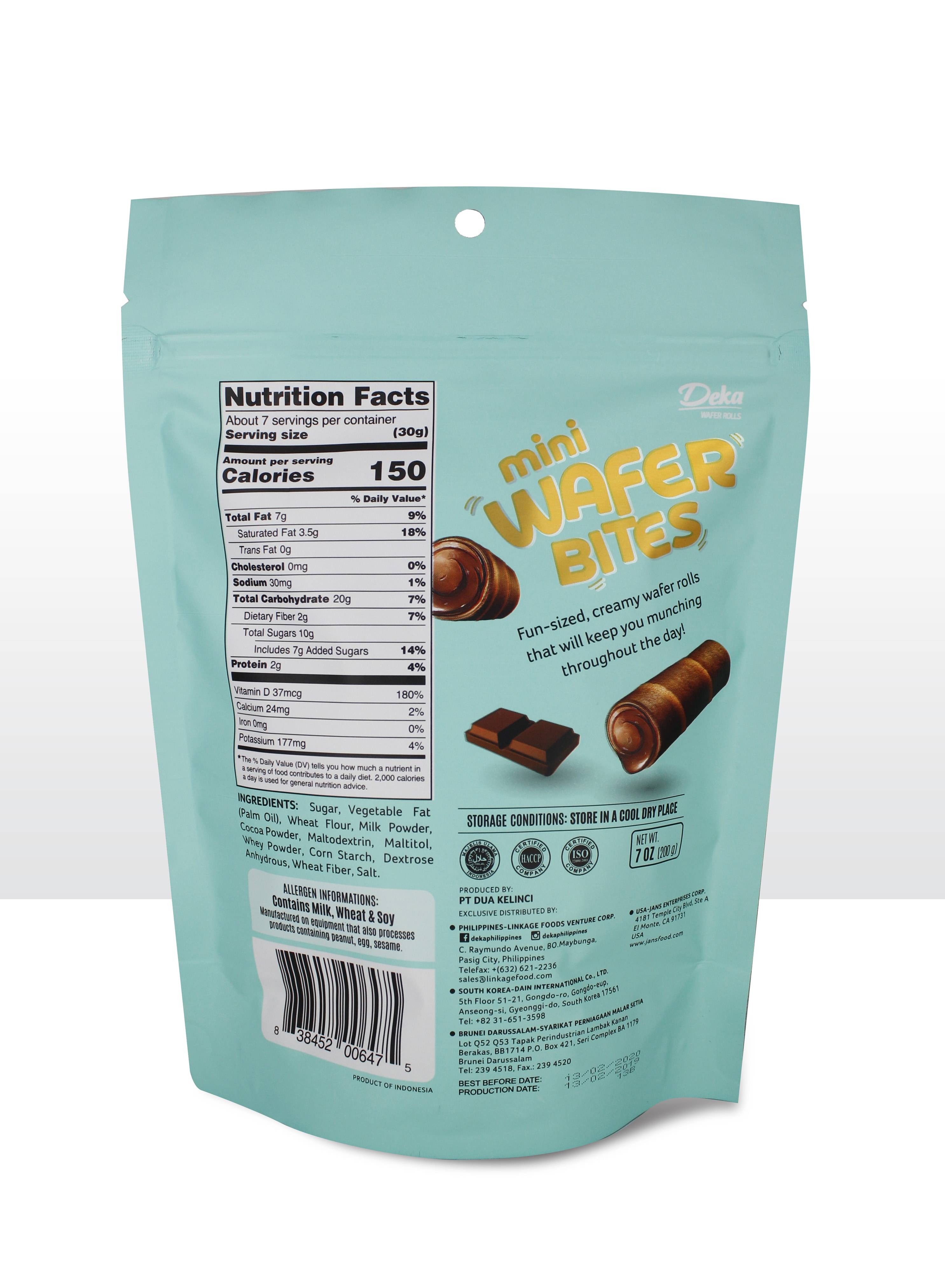 Deka Mini Wafer Bites Choco 180g - Karta Supermall