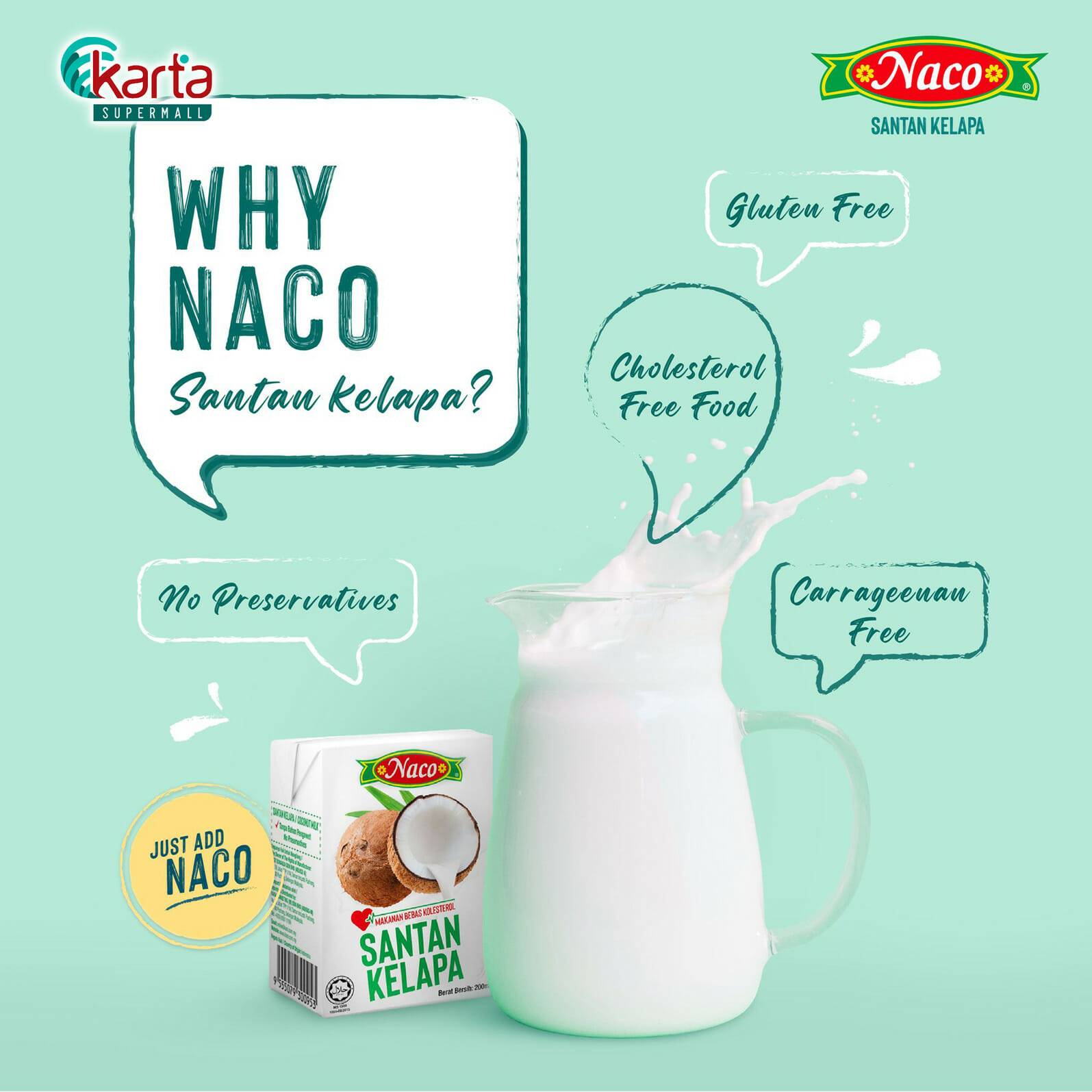 Naco Coconut Milk 200ml - Karta Supermall
