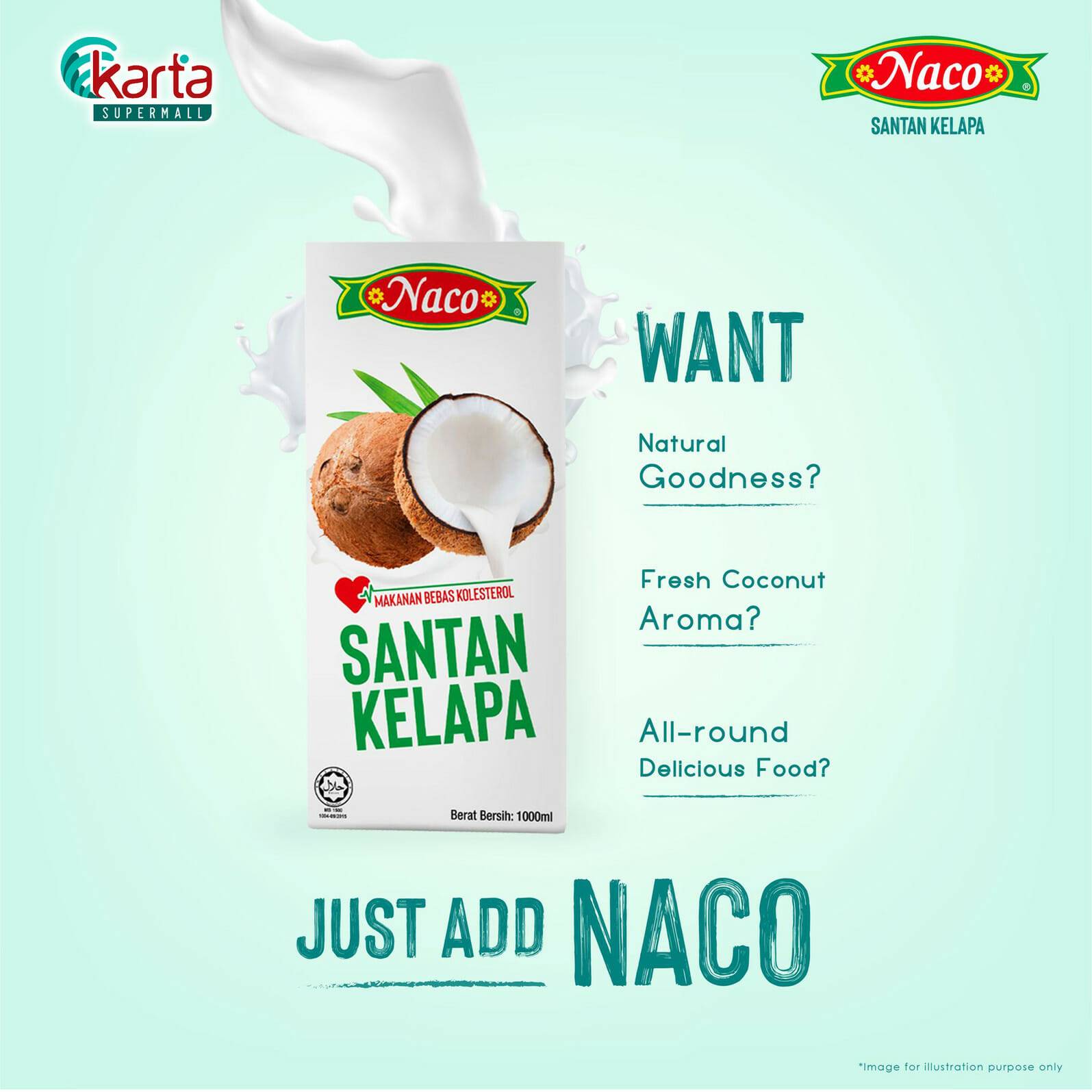 Naco Coconut Milk 1L - Karta Supermall
