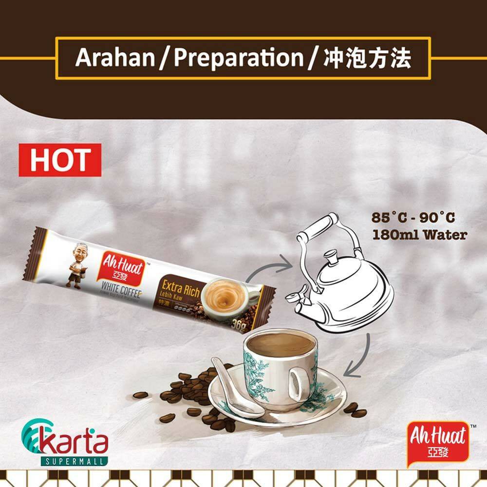 Ah Huat White Coffee Extra Rich 40g x 15 sachets - Karta Supermall