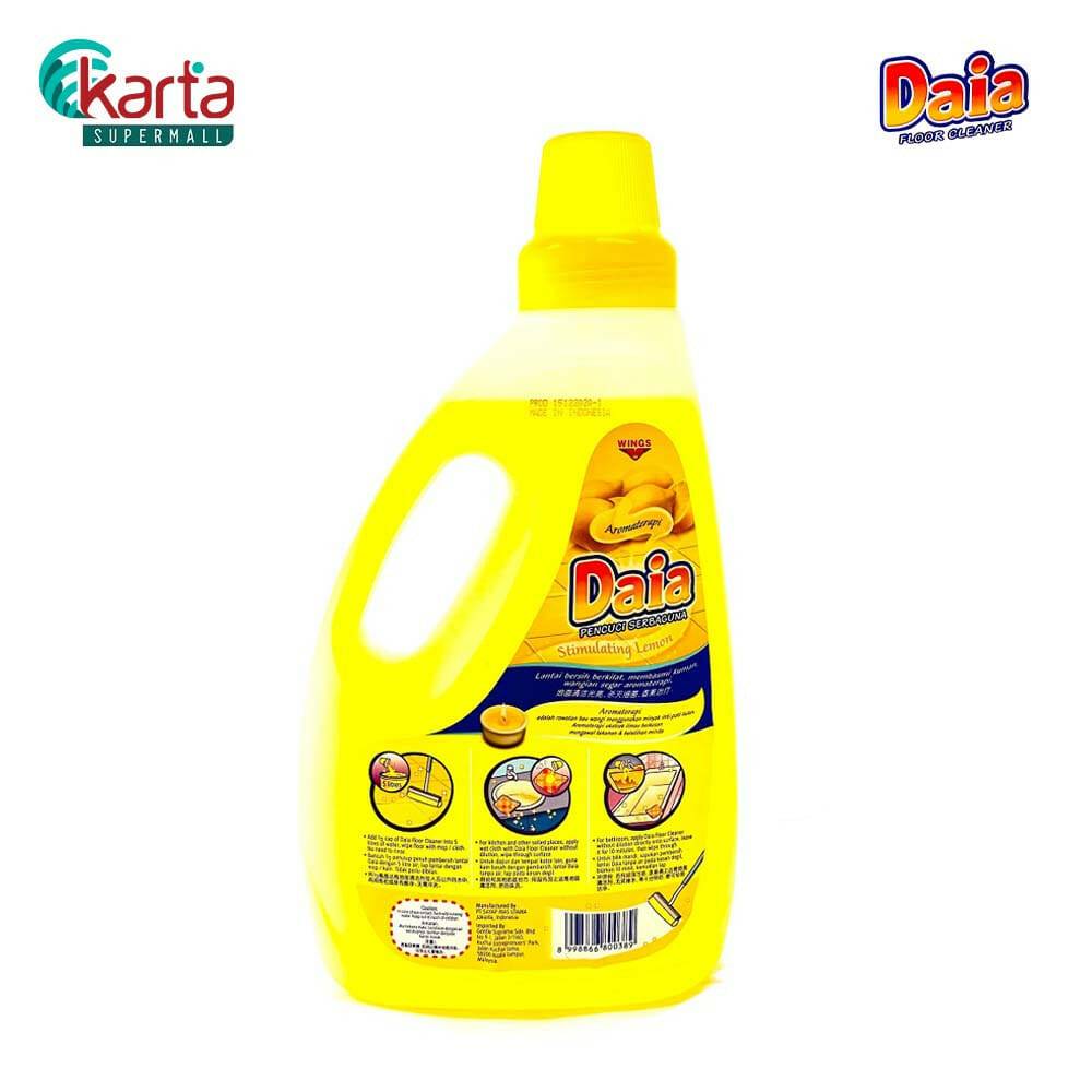 Daia Floor Cleaner Stimulating Lemon 2L - Karta Supermall